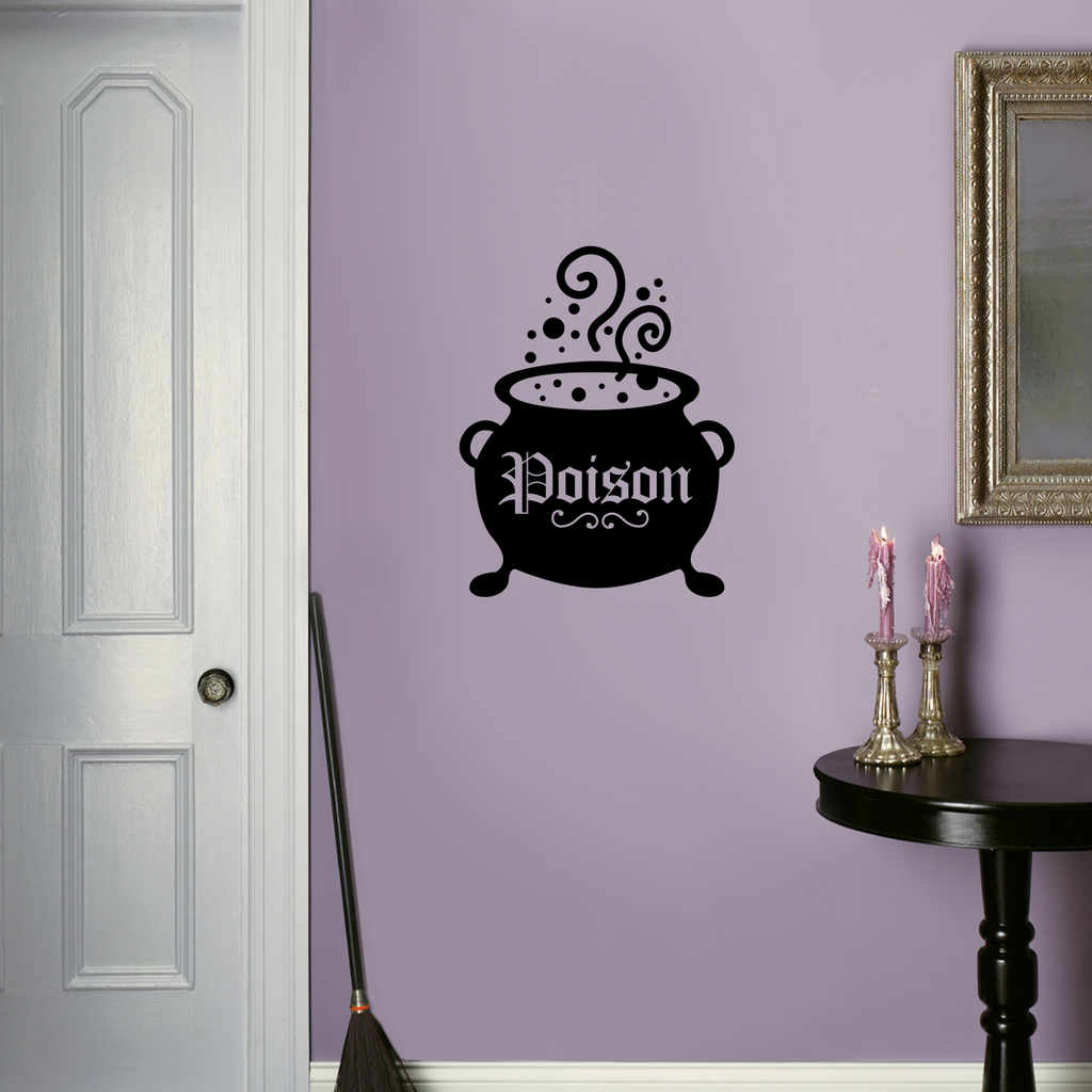 Vinyl Wall Art Decal - Poison Cauldron - Fun Spooky Halloween Seasonal ...
