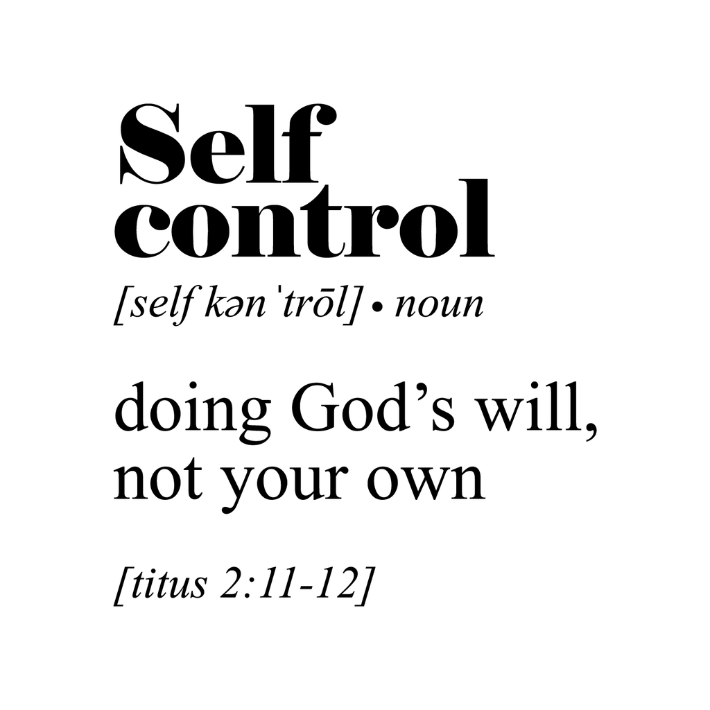 Vinyl Wall Art Decal - Self Control Bible Definition - Modern Inspirat ...