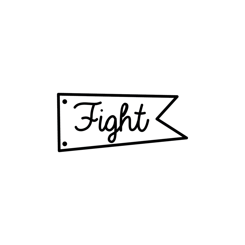 Vinyl Wall Art Decal - Fight Banner - Trendy Motivational Quote Flag I ...